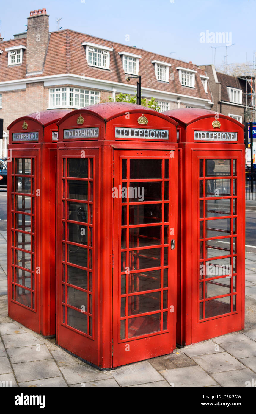 Red telephone boxes Stock Photo - Alamy