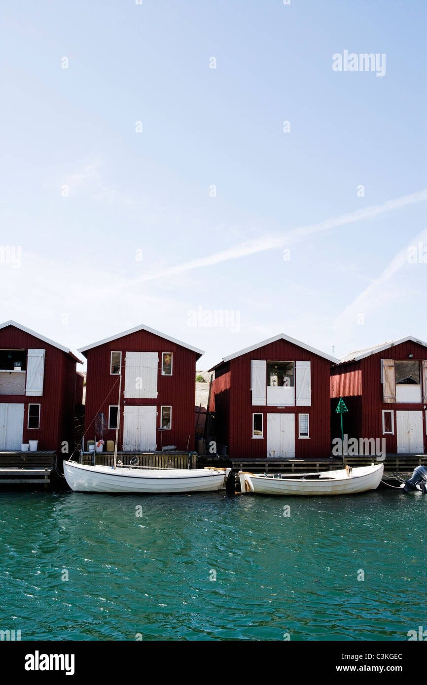 Fishing huts, Smogen, Bohuslan, Sweden Stock Photo - Alamy
