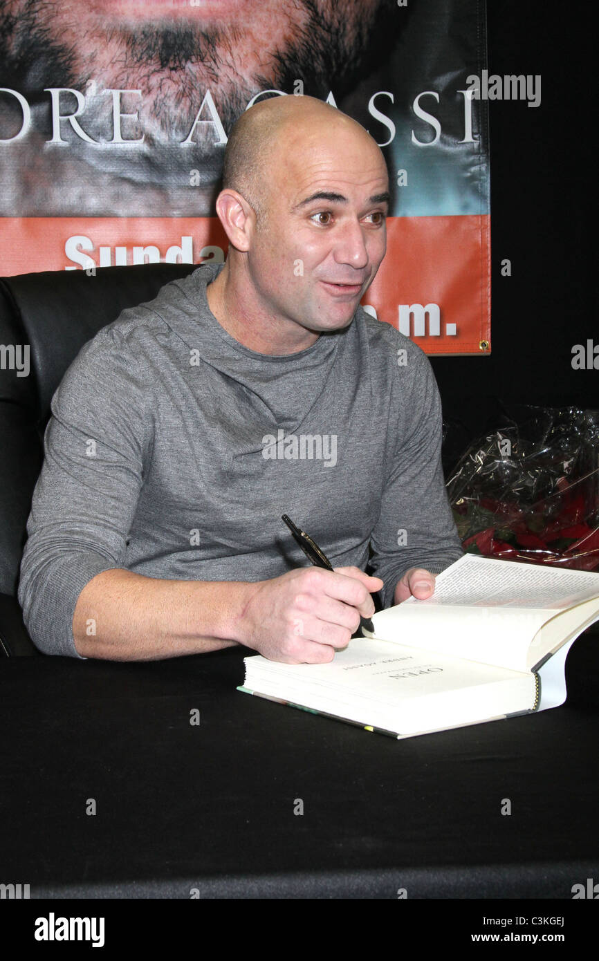 Andre Agassi signs copies of his book 'Open: An Autobiography' at ...