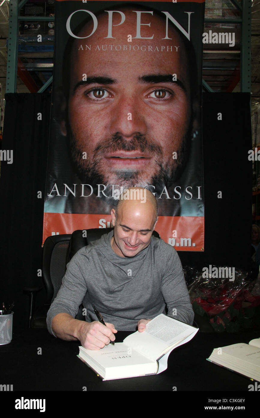 Andre Agassi signs copies of his book 'Open: An Autobiography' at ...