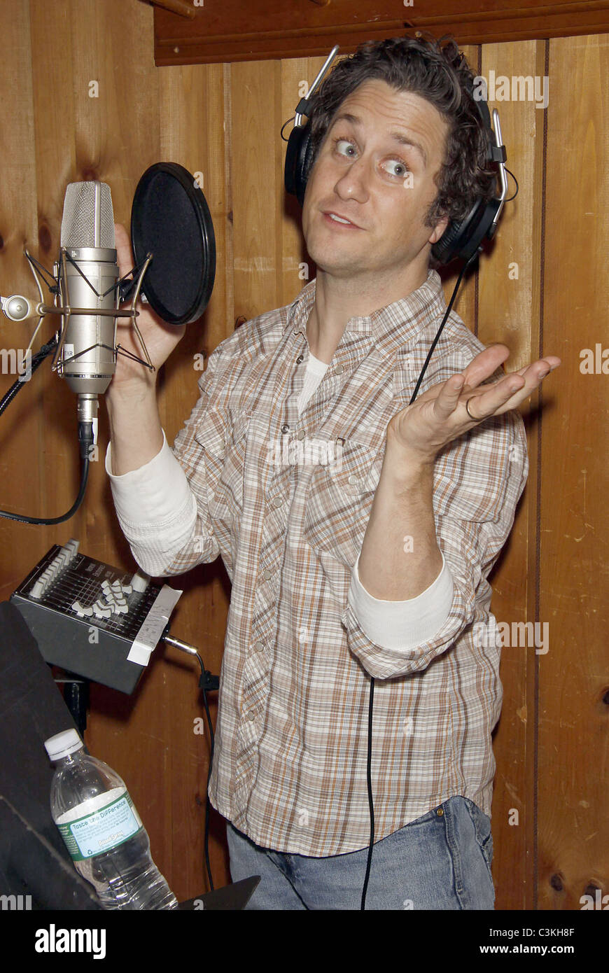 Christopher Fitzgerald participates in a recording session with the ...