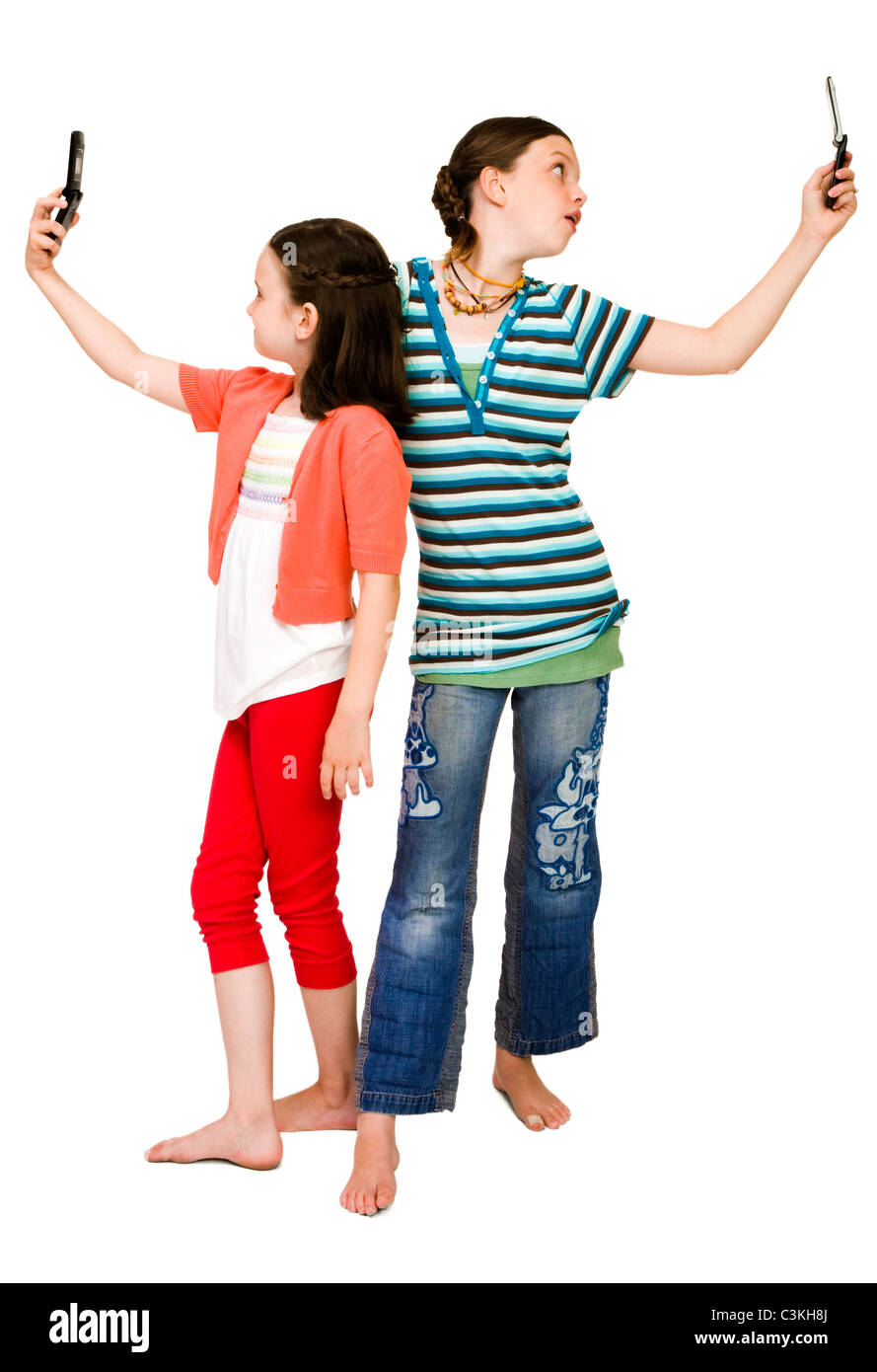 Two tween girls Cut Out Stock Images & Pictures - Alamy