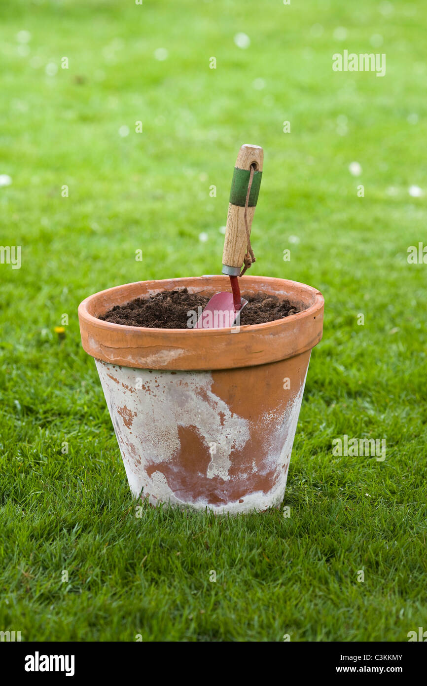 A spade in a pot, Sweden Stock Photo - Alamy