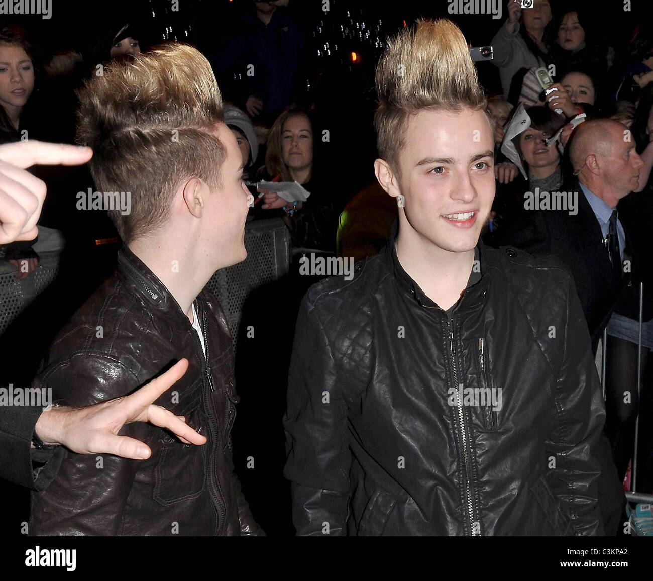 X Factor's John Grimes and Edward Grimes aka 'Jedward' arrive at RTE ...