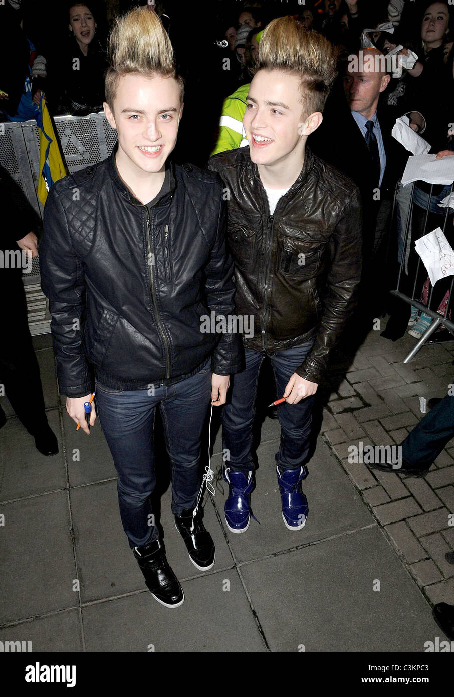 X Factor's John Grimes and Edward Grimes aka 'Jedward' arrive at RTE ...