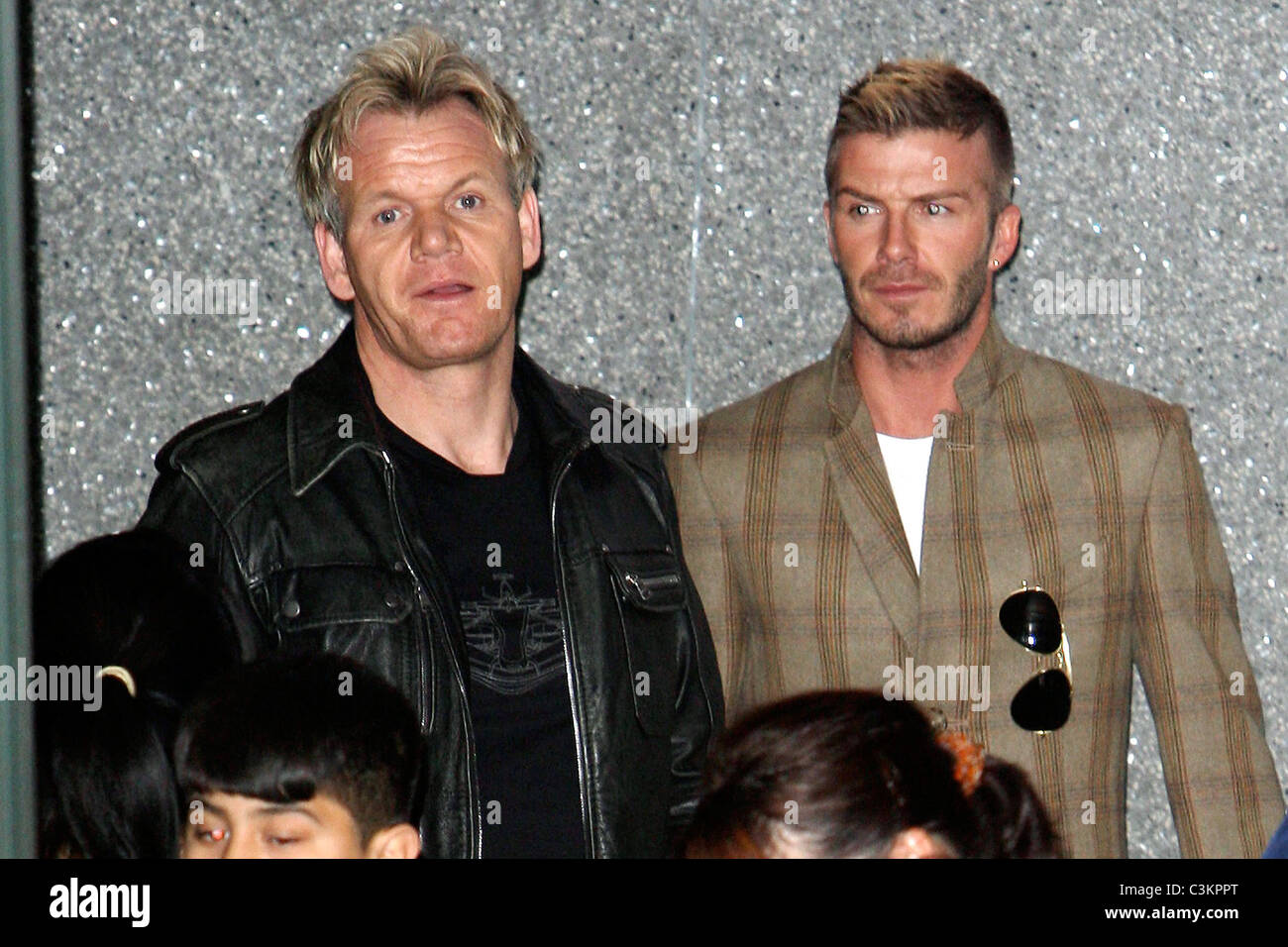 David Beckham and Gordon Ramsay arriving at LAX airport on the same ...