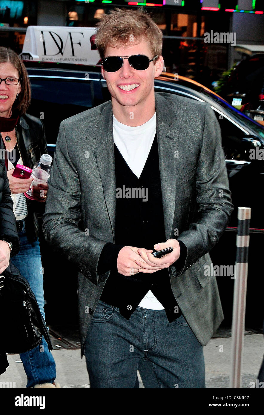 Hunter Parrish outside MTV Studios in Times Square for 'The Alexa Chung ...