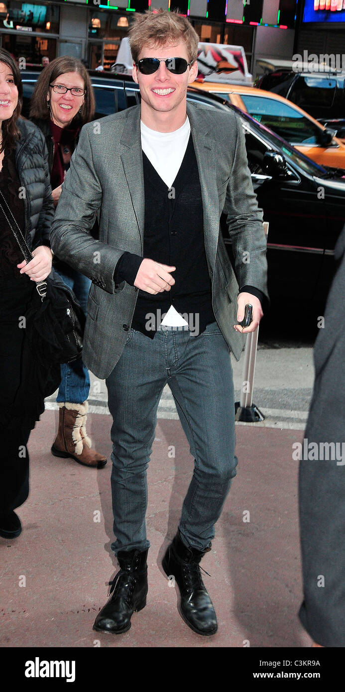 Hunter Parrish outside MTV Studios in Times Square for 'The Alexa Chung ...
