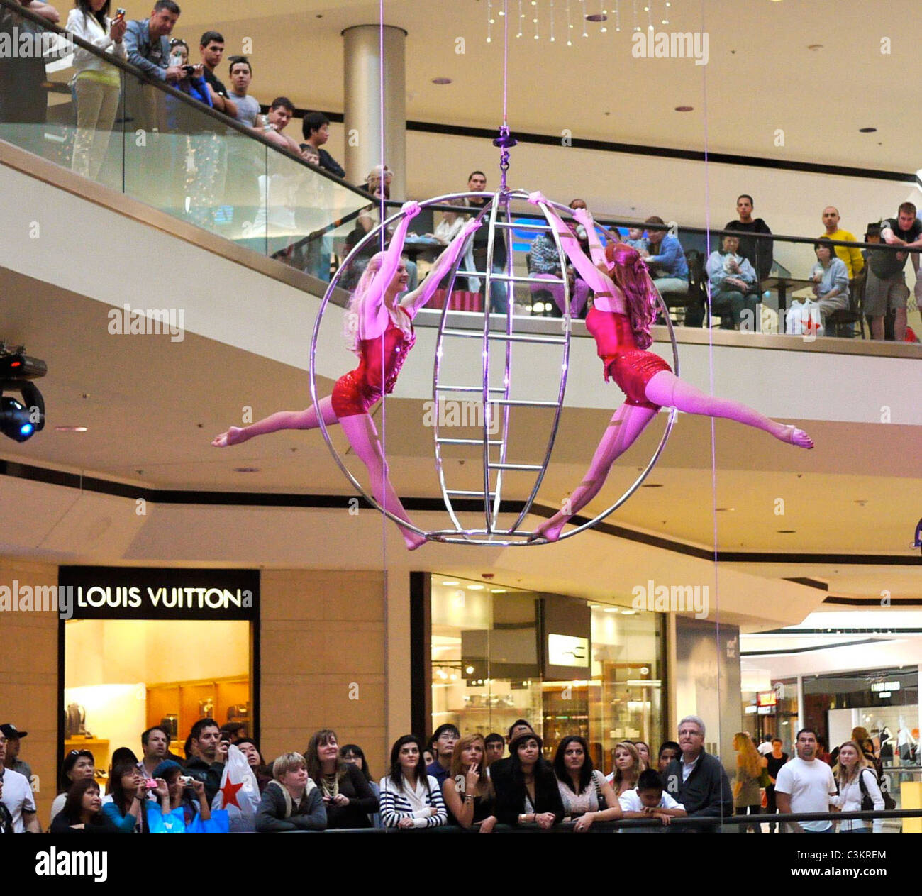 Atmosphere Hunky Santa and the Candy Cane Dancers performing routines ...