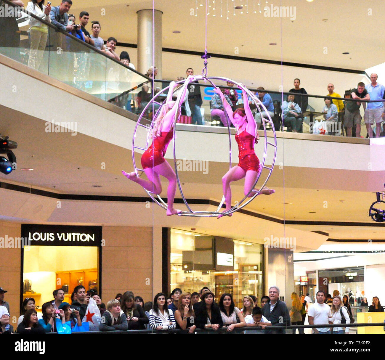 Atmosphere Hunky Santa and the Candy Cane Dancers performing routines ...