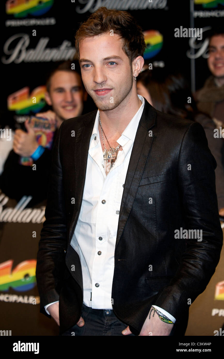 James Morrison '40 Principales' 2009 Awards ceremony at the Palacio de ...