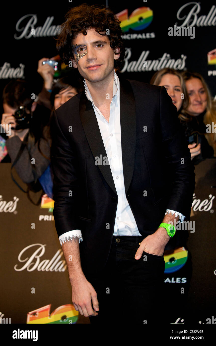 Mika '40 Principales' 2009 Awards ceremony at the Palacio de los ...