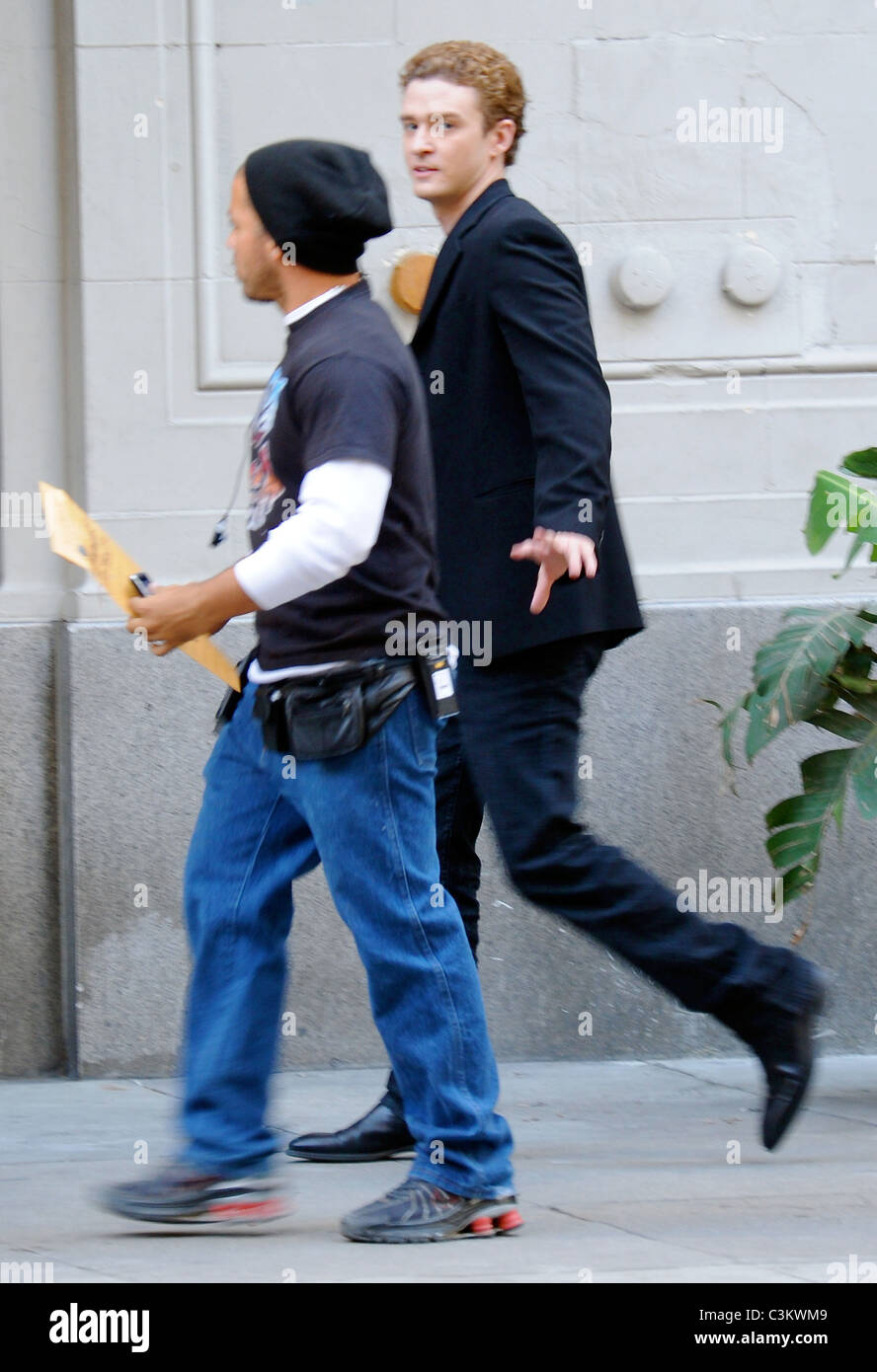 Justin Timberlake on location of his new movie 'The Social Network'. A ...