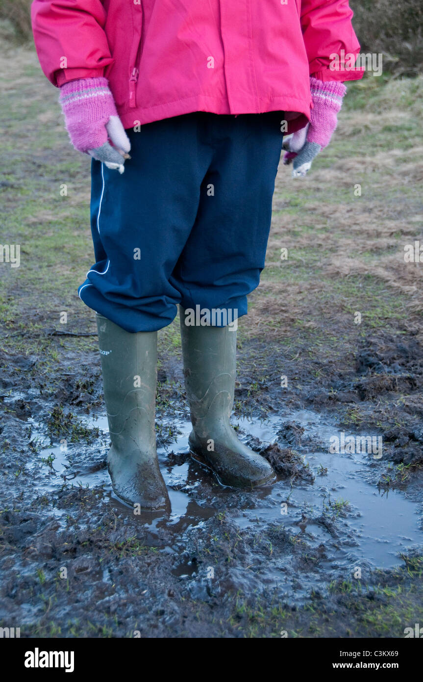 Wellies mud child hi-res stock photography and images - Alamy