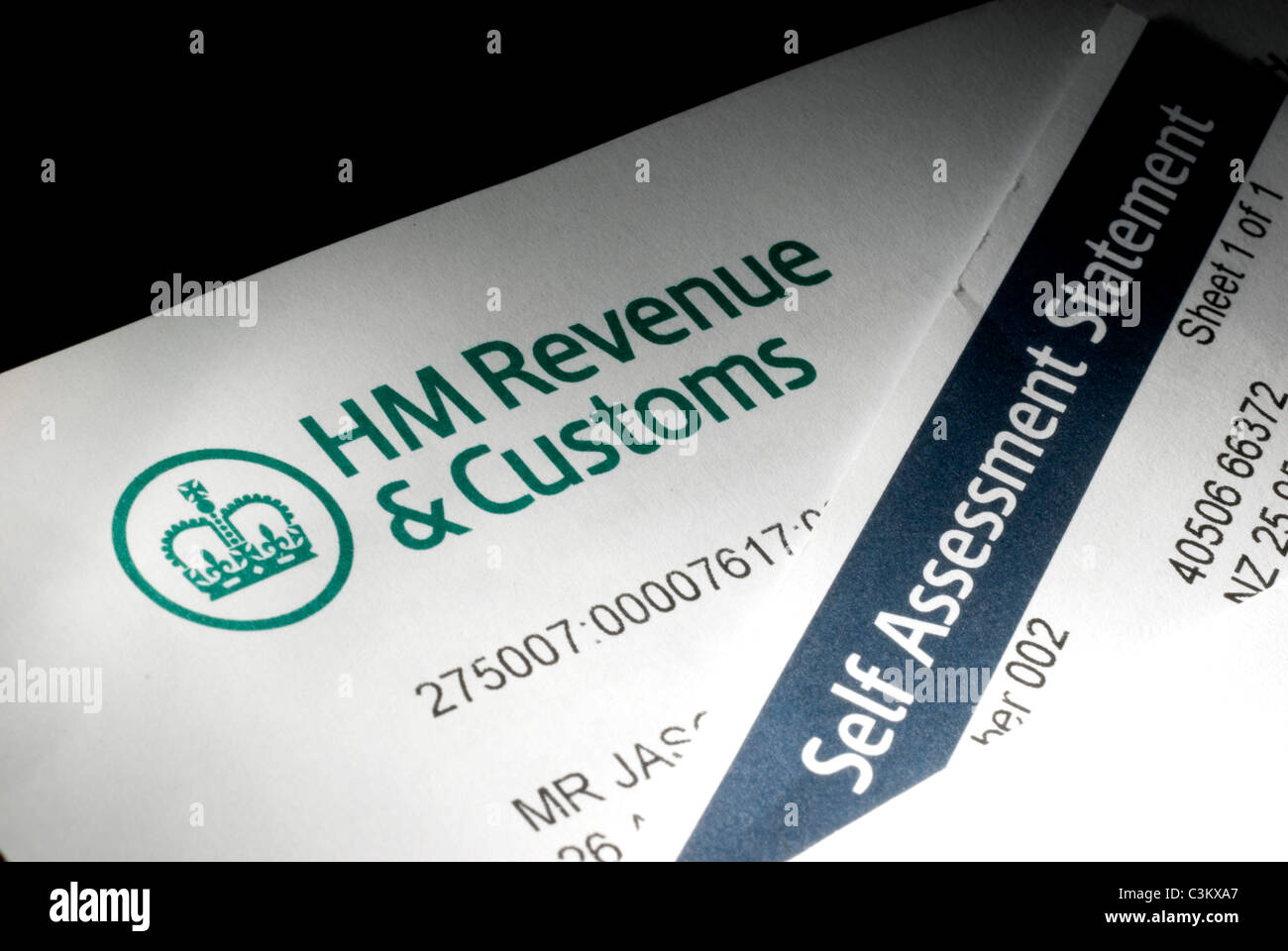 HMRC Customs Excise letter. Nothing to pay Stock Photo - Alamy