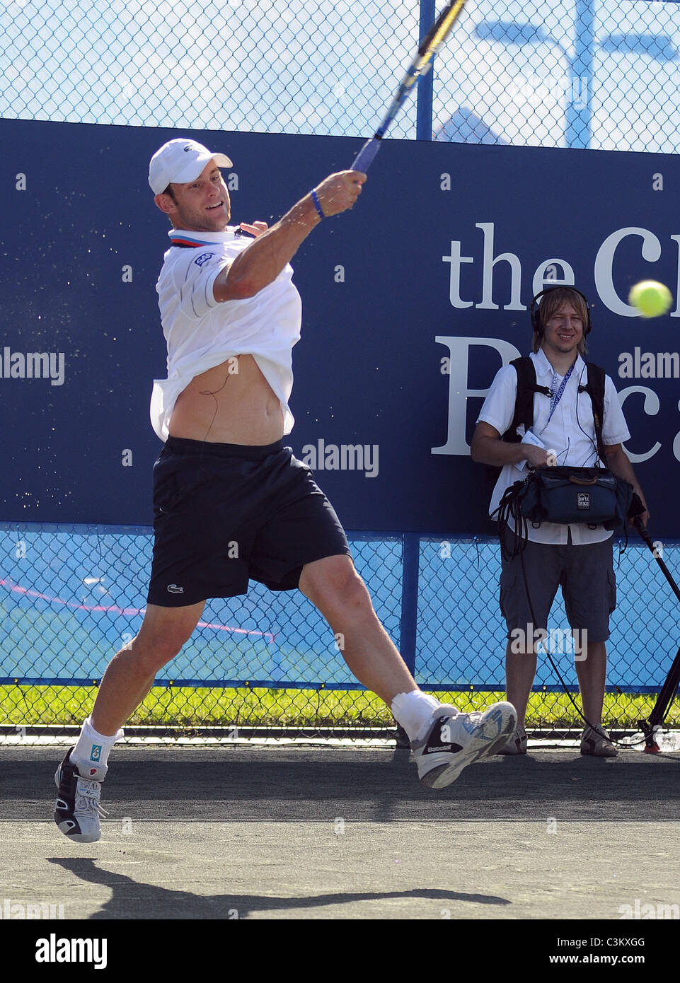 Tennis player Andy Roddick competes in his 'Roddick Foundation' 9th ...