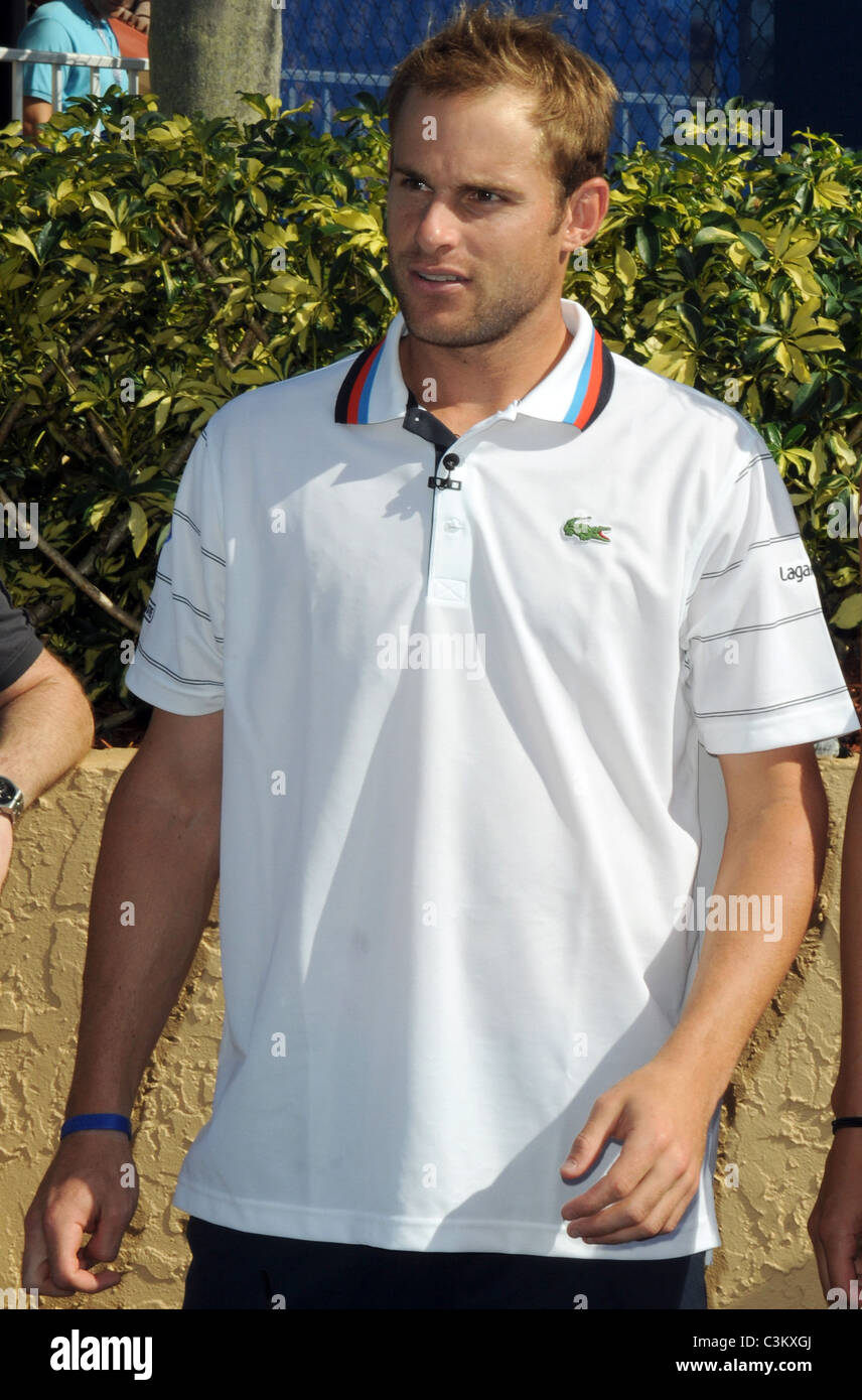Tennis player Andy Roddick competes in his 'Roddick Foundation' 9th ...