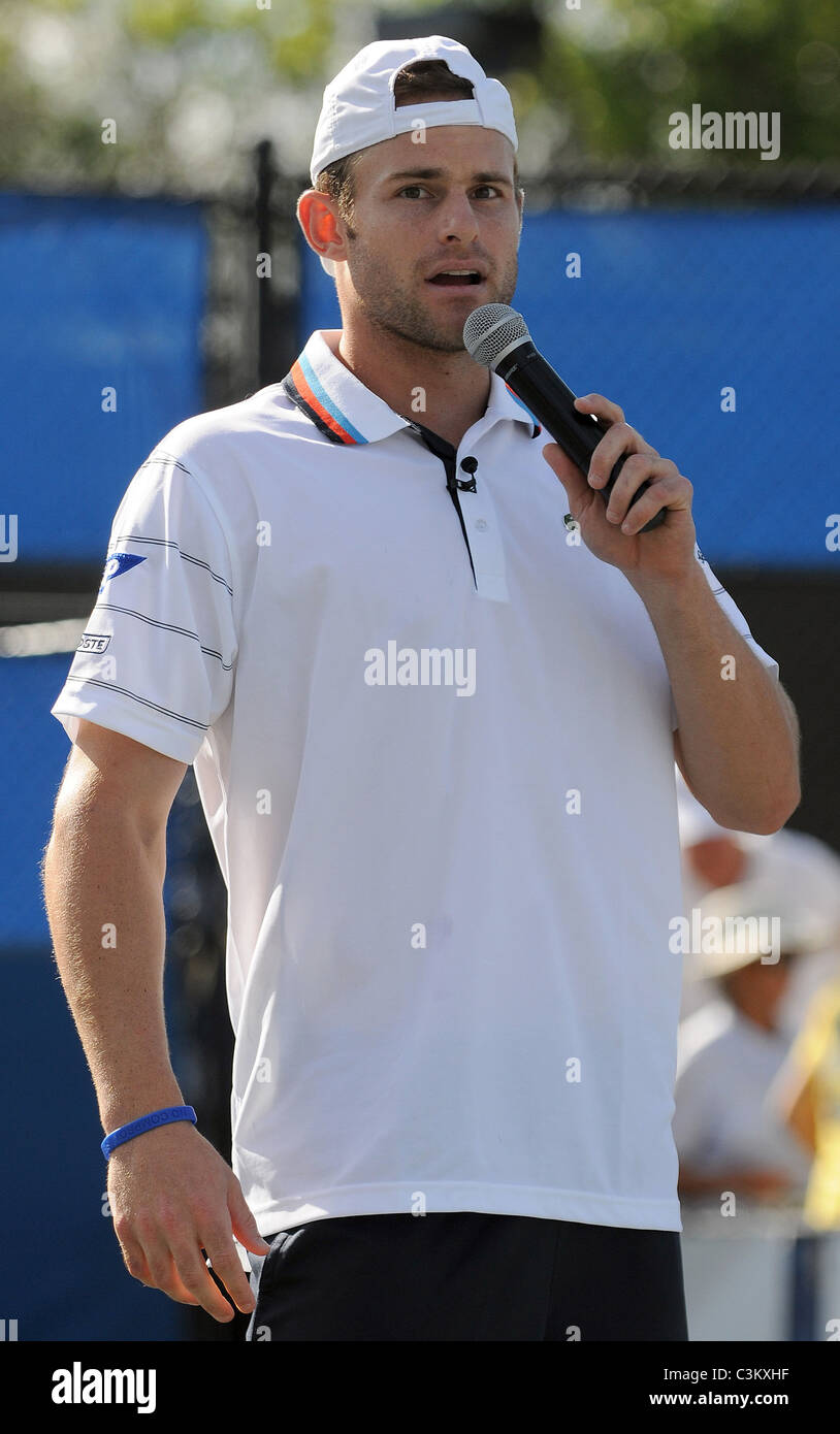 Tennis player Andy Roddick competes in his 'Roddick Foundation' 9th ...