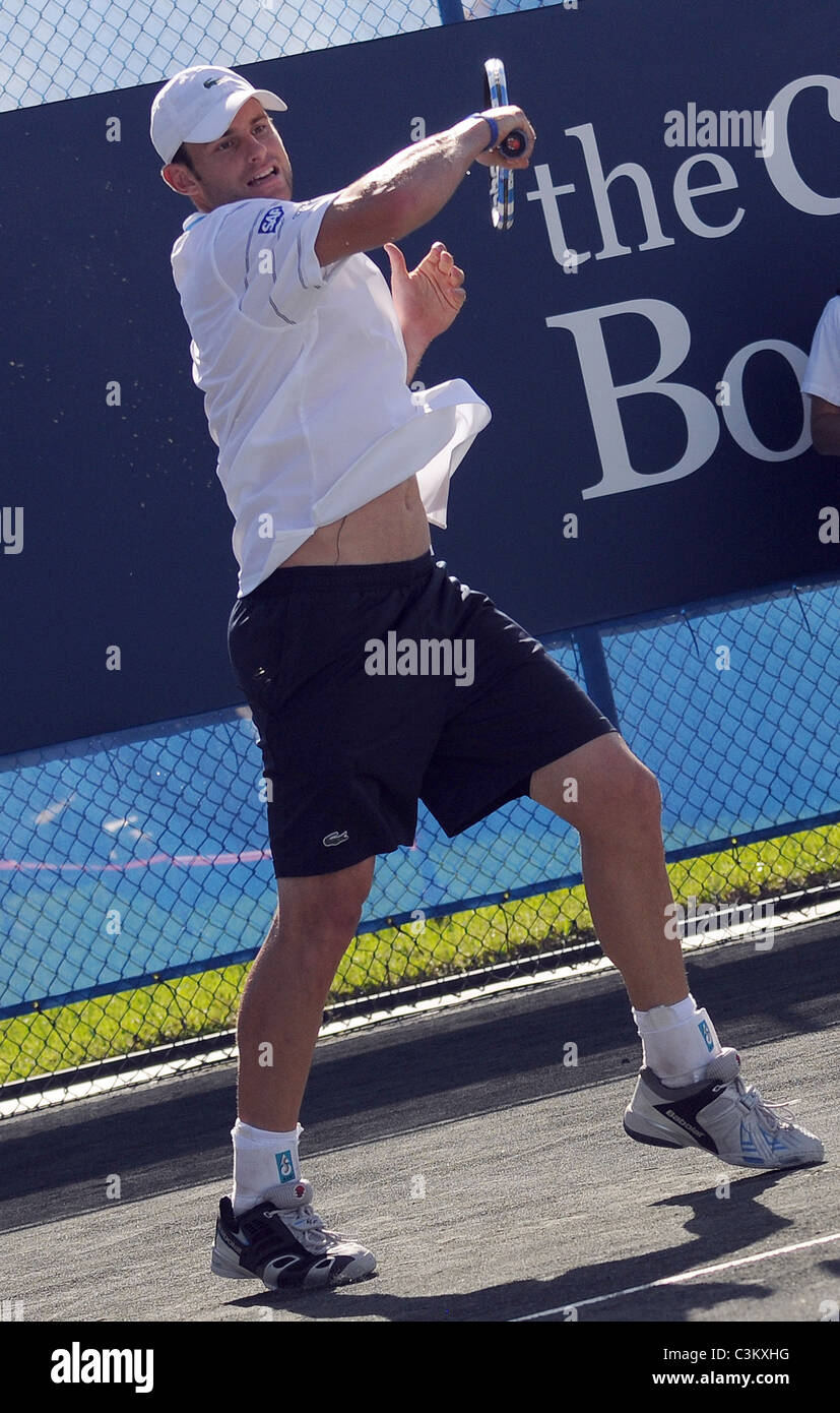 Tennis player Andy Roddick competes in his 'Roddick Foundation' 9th ...