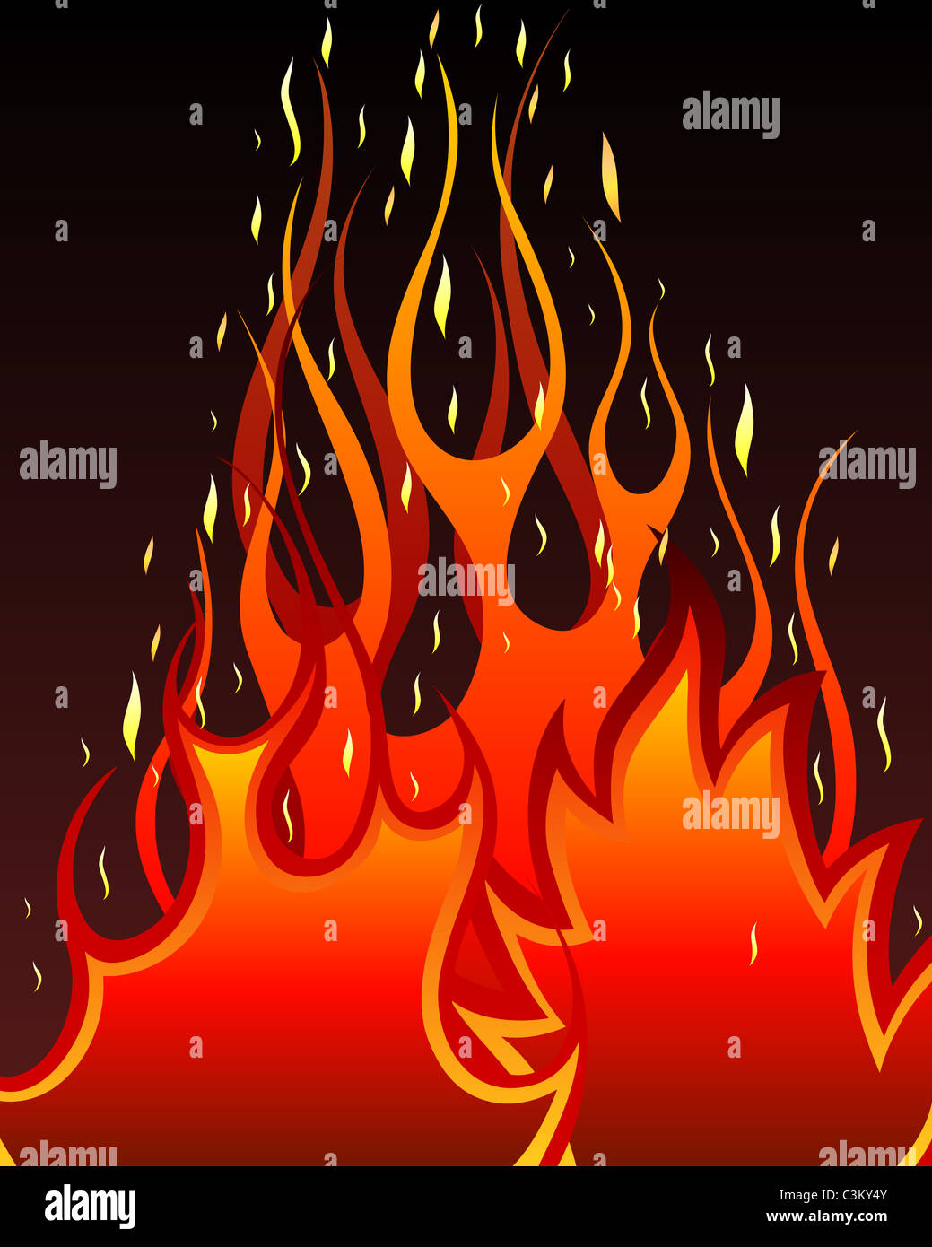 Inferno fire vector background for design use Stock Photo - Alamy
