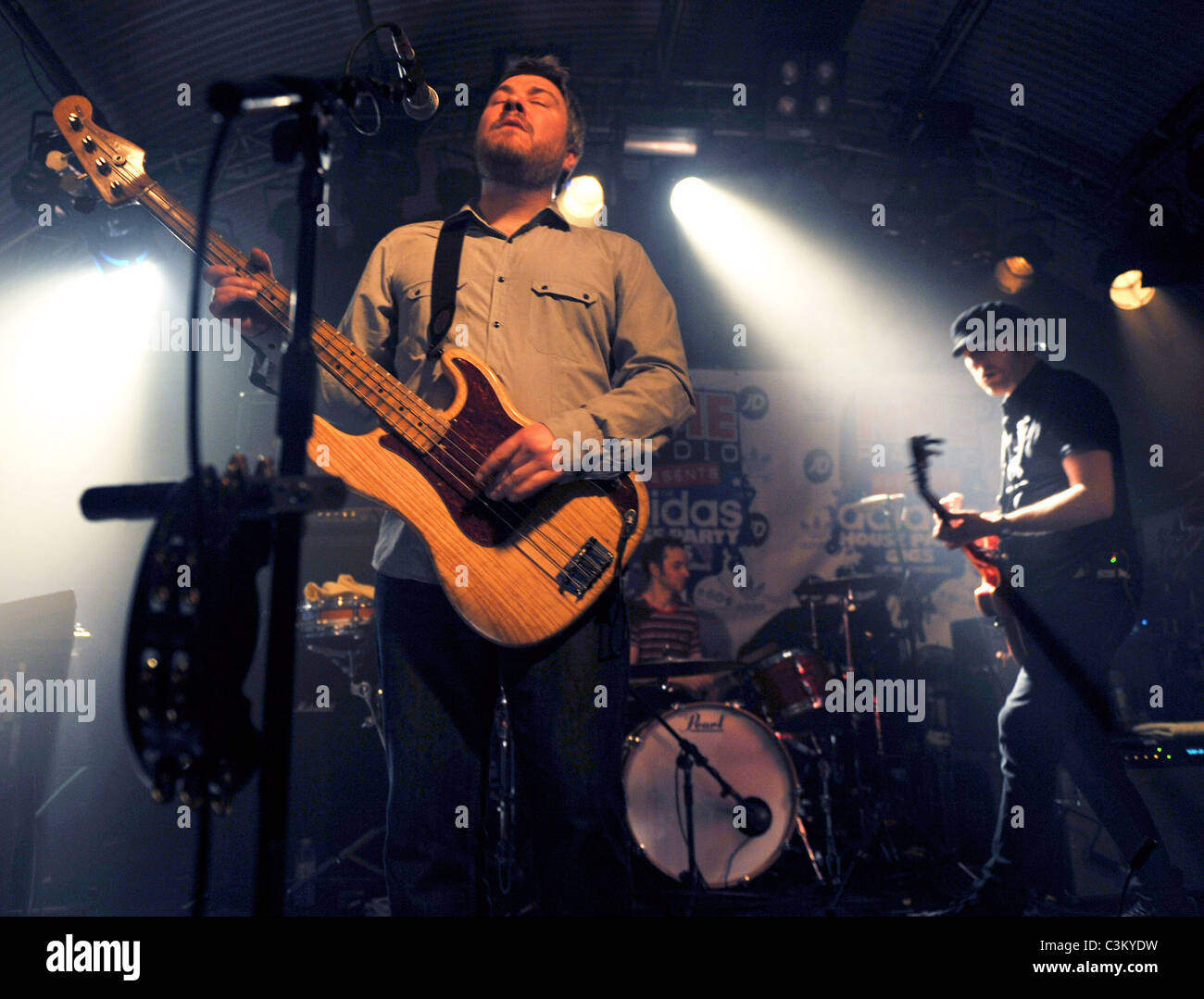 Indie rock band Doves performing on stage at The Cockpit London ...