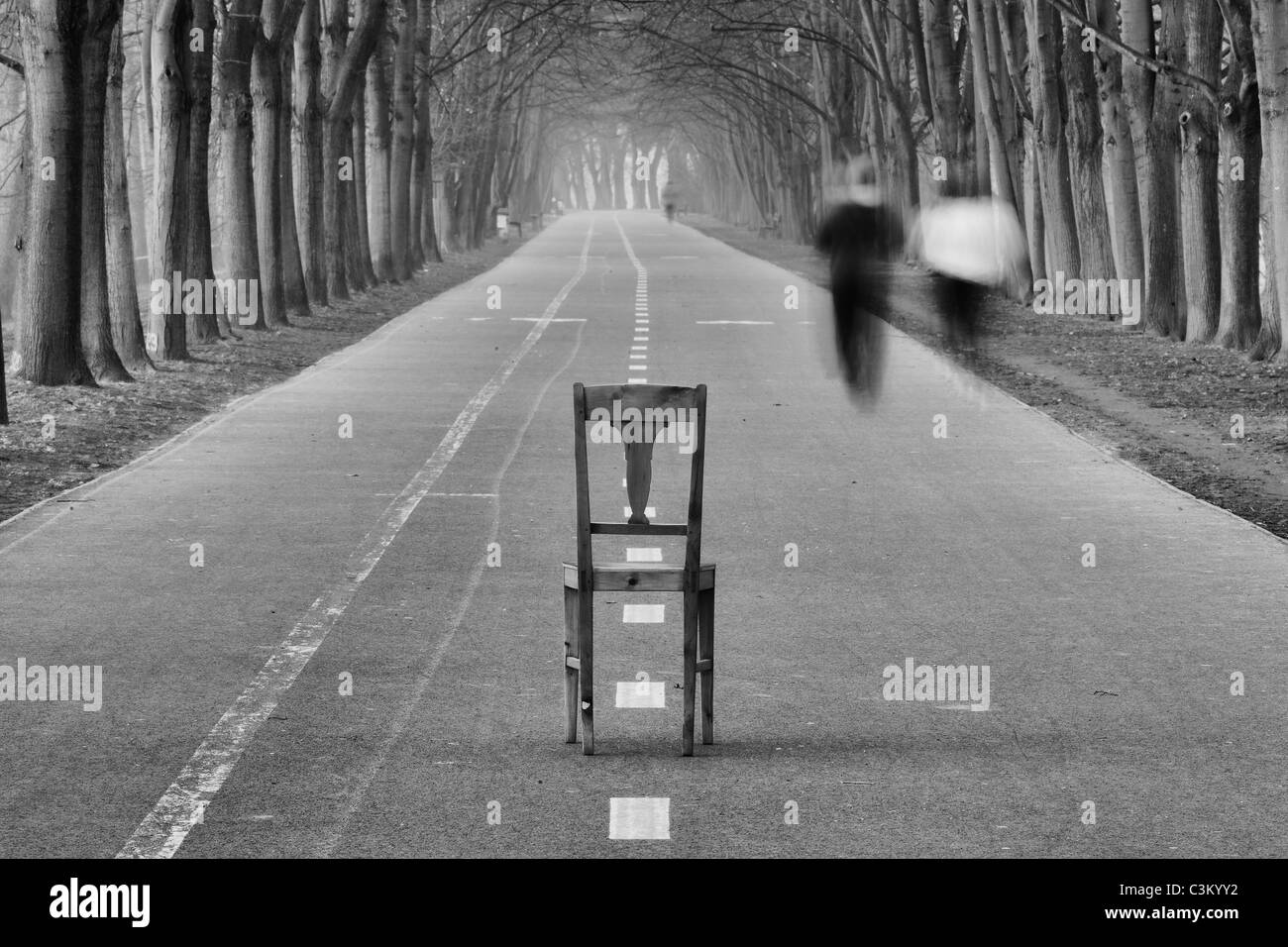 The restless chair on the road Stock Photo - Alamy