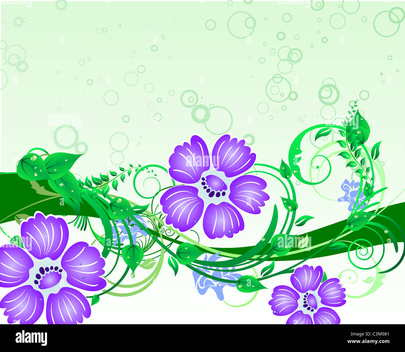 Floral background for design use. Vector illustration Stock Photo - Alamy