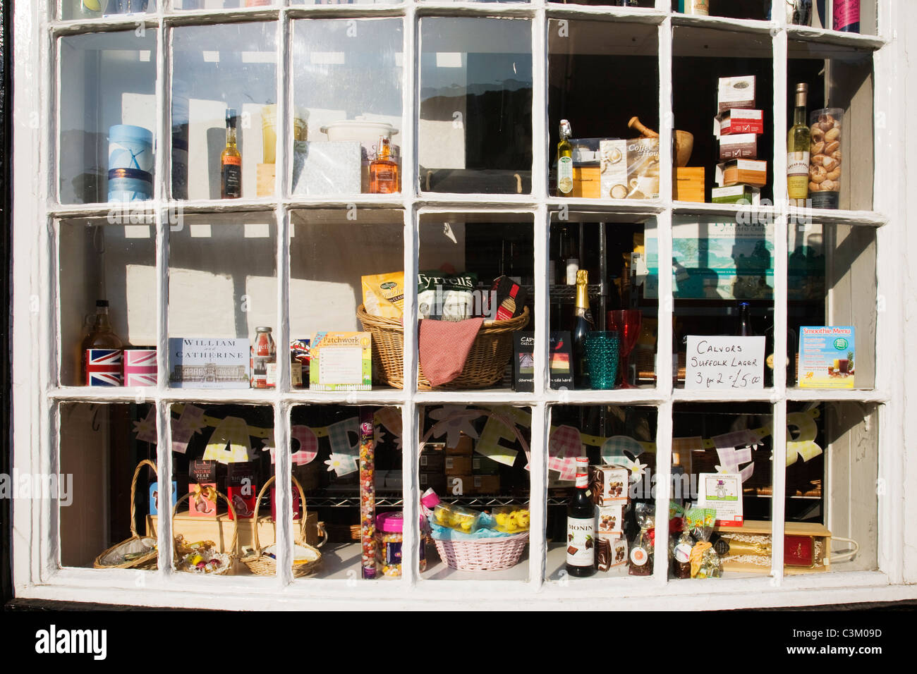 An old traditional shop window in Great Dunmow, Essex, England, UK ...
