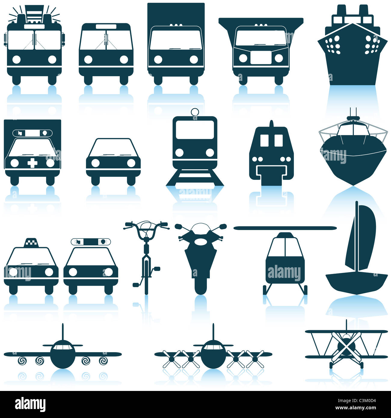 Transportation set of different vector web icons Stock Photo - Alamy