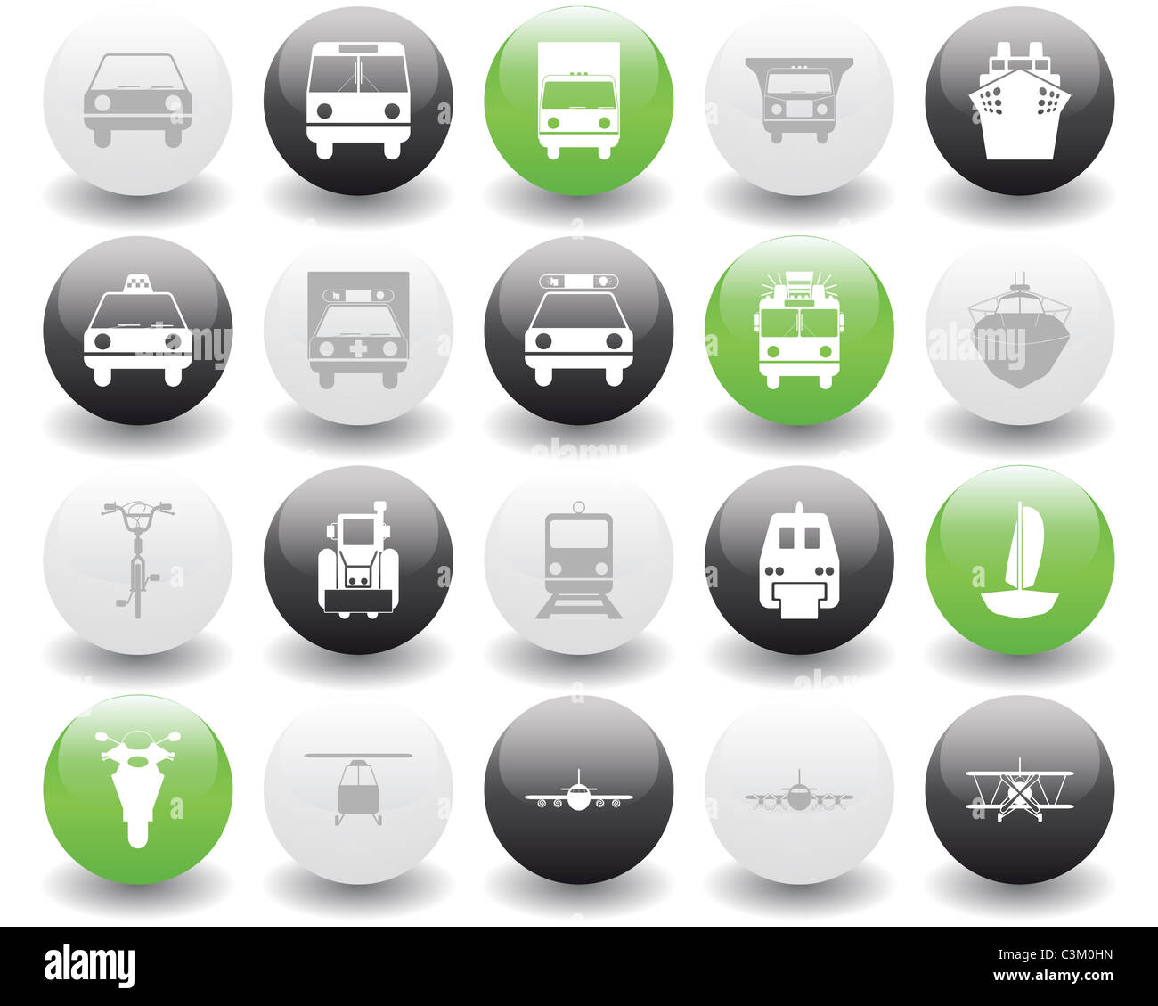Transportation set of different vector web icons Stock Photo - Alamy