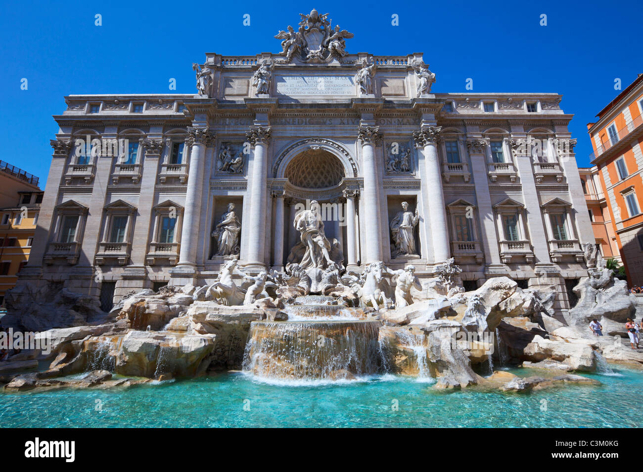 The Trevi Fountain, the largest Baroque fountain in the city of Rome ...