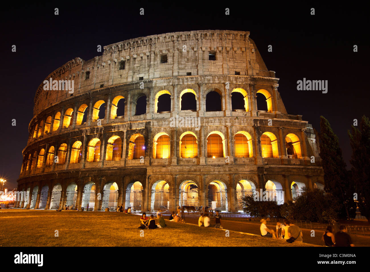 The Colosseum at night. Rome, Italy Stock Photo - Alamy