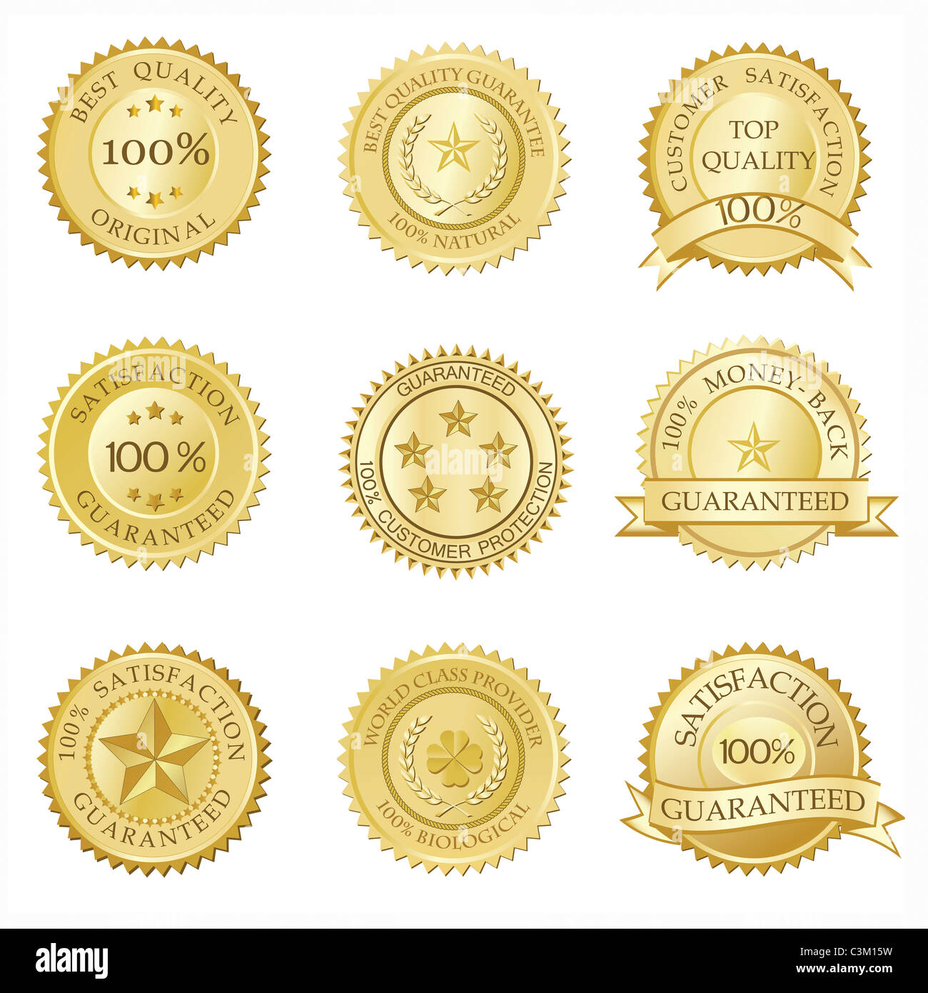 Satisfaction guaranteed seals hi-res stock photography and images - Alamy