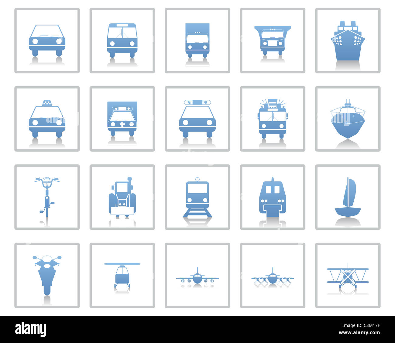 Transportation set of different vector web icons Stock Photo - Alamy