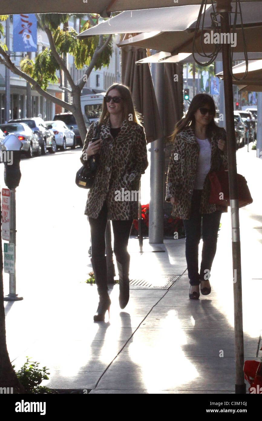 Nicky Hilton out and about in Beverly Hills while wearing a leopard print coat Los Angeles ...