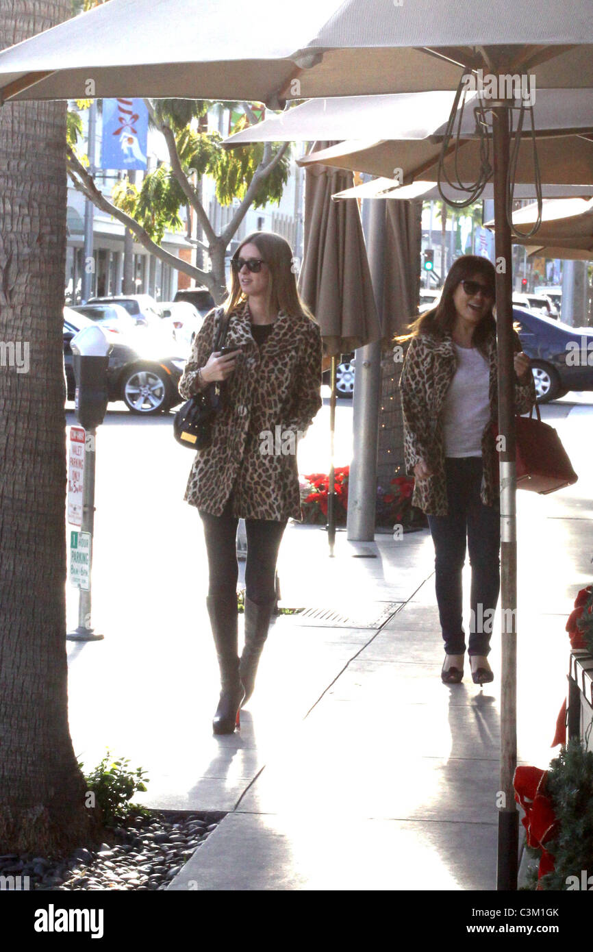 Nicky Hilton out and about in Beverly Hills while wearing a leopard print coat Los Angeles ...