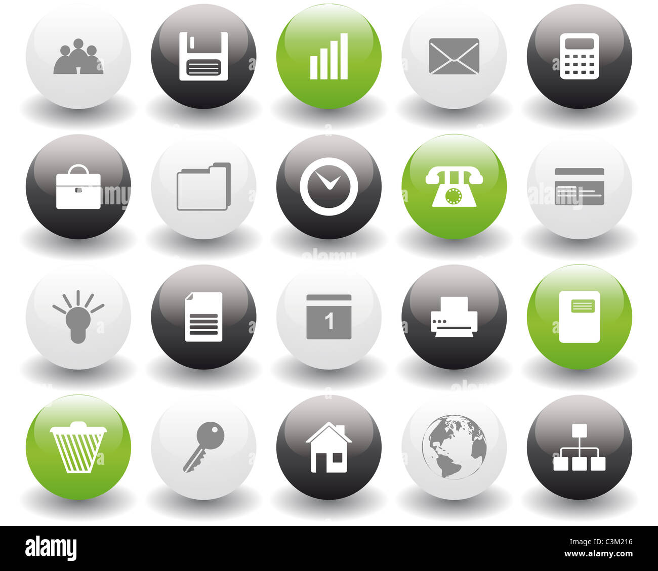 Business and office set of different vector web icons Stock Photo - Alamy