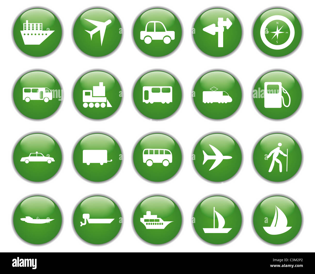 Transportation set of different vector web icons Stock Photo - Alamy