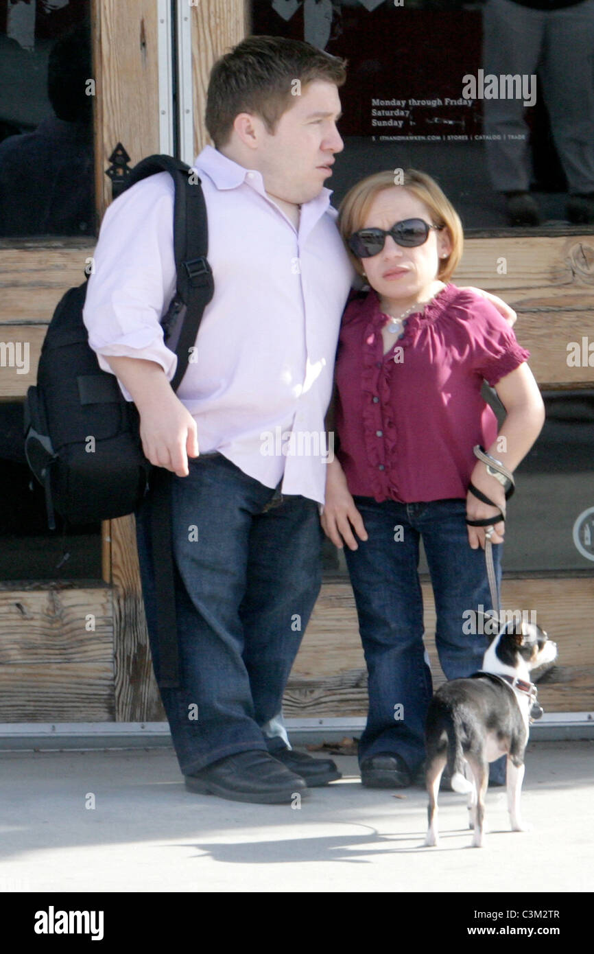 Bill Klein and Jen Arnold TLC's 'The Little Couple' filming at Jimmy Au ...