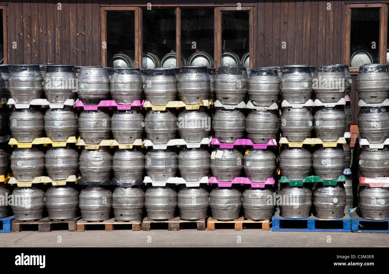 Beer Kegs Woodbastwick Brewery Stock Photo - Alamy