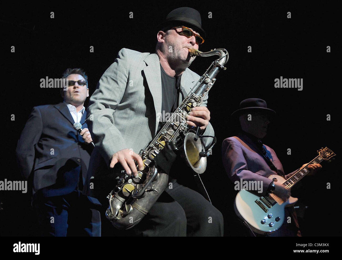 Pop/Ska band Madness performing live on stage at the O2 Arena Dublin ...