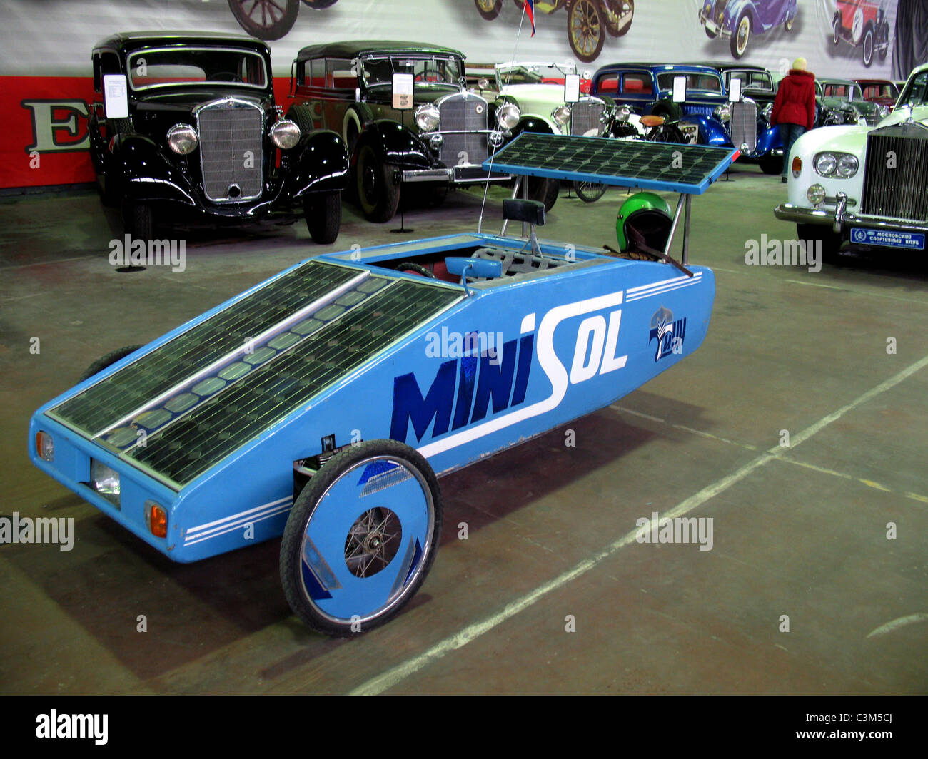 MiniSol solar futuristic vehicle Moscow, Russia - 25.02.08 Stock Photo ...