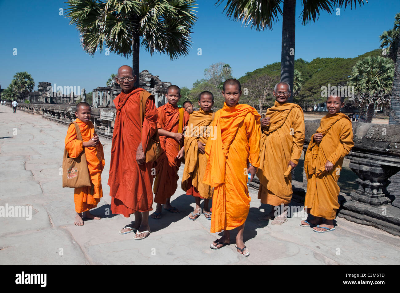 Young monks in Angkor Wat Stock Photo - Alamy