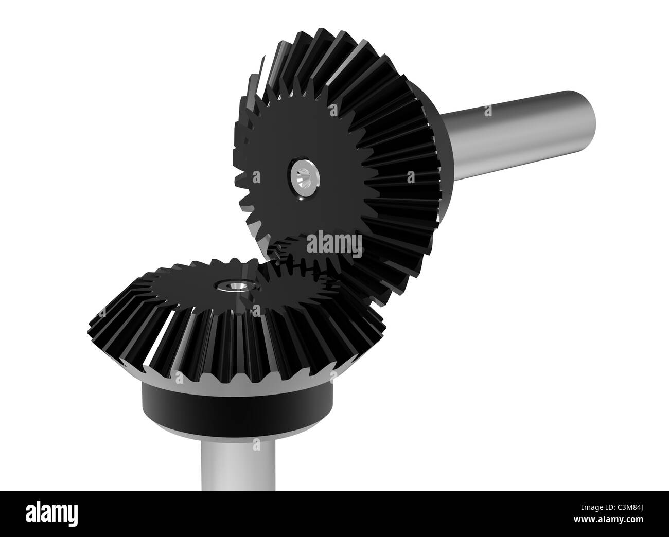 Mechanism concept 3d render of a gear Stock Photo - Alamy