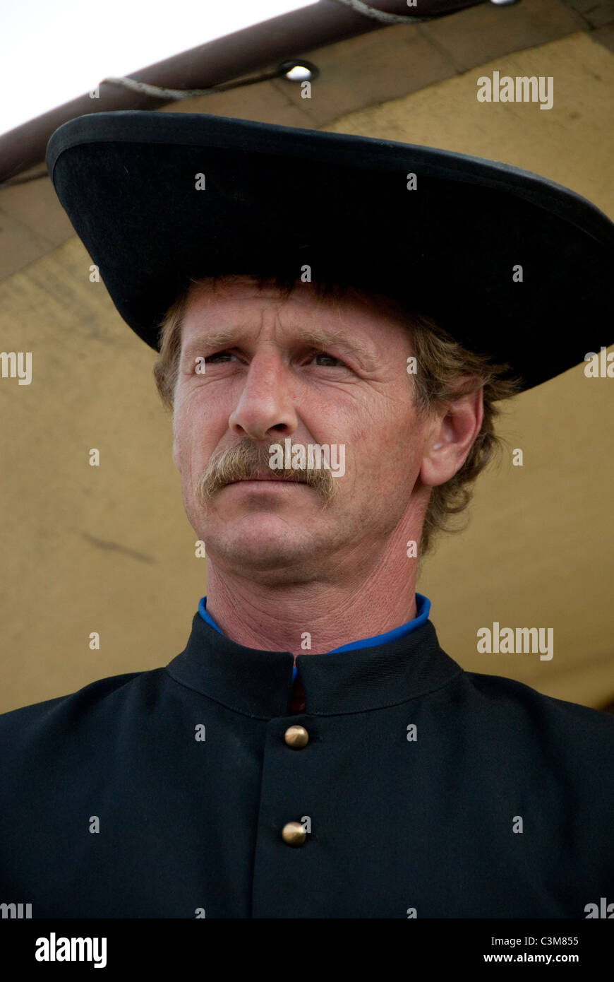 Hungary, Kalocsa. Traditional Hungarian cowboy at Bakodpuszta ...