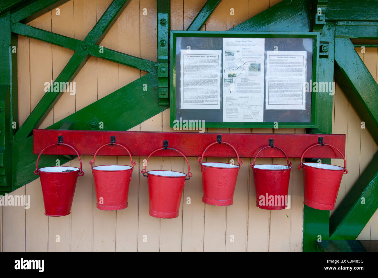 Railway station fire buckets hi-res stock photography and images - Alamy