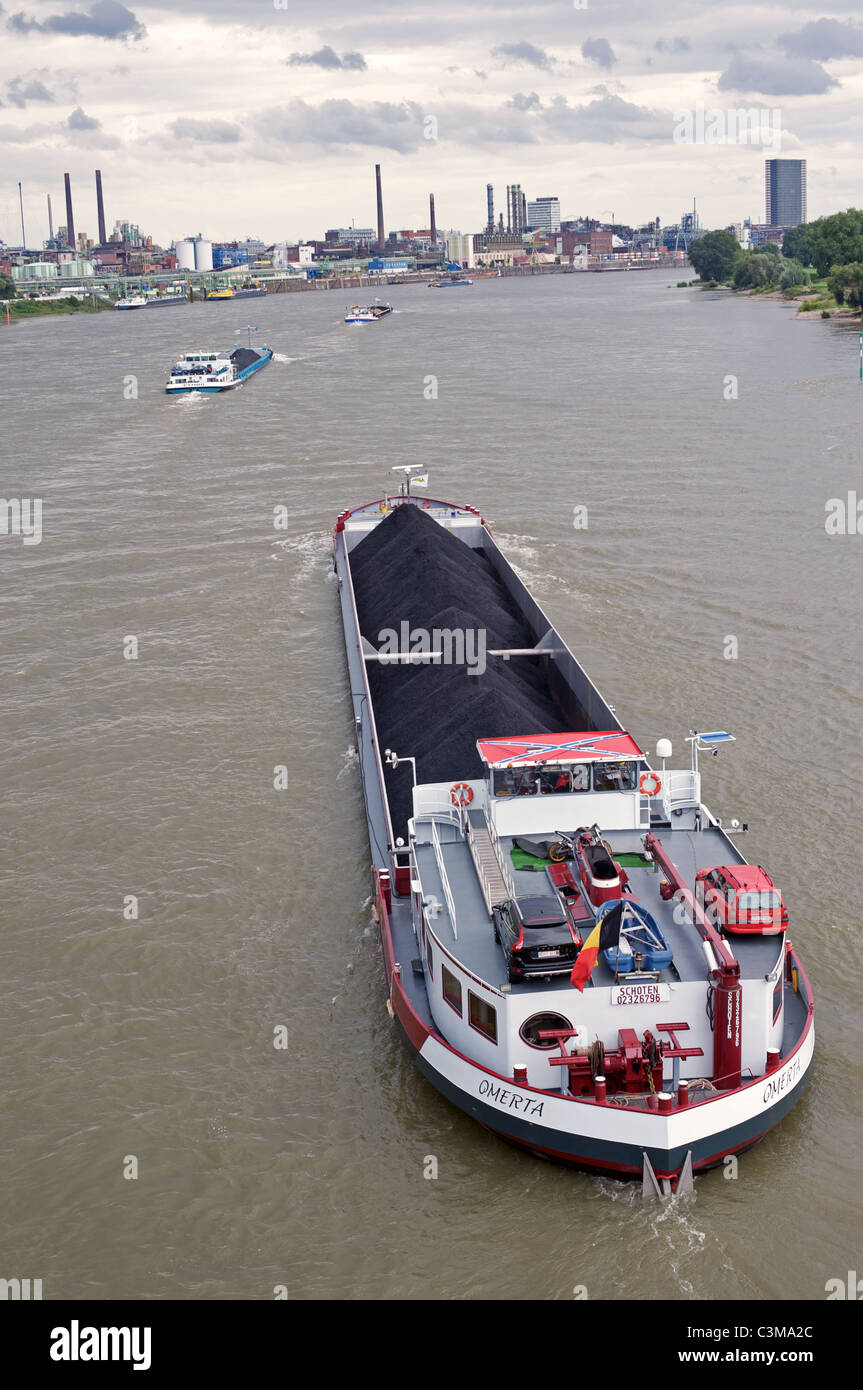 Coal transported barge river rhine hi-res stock photography and images ...