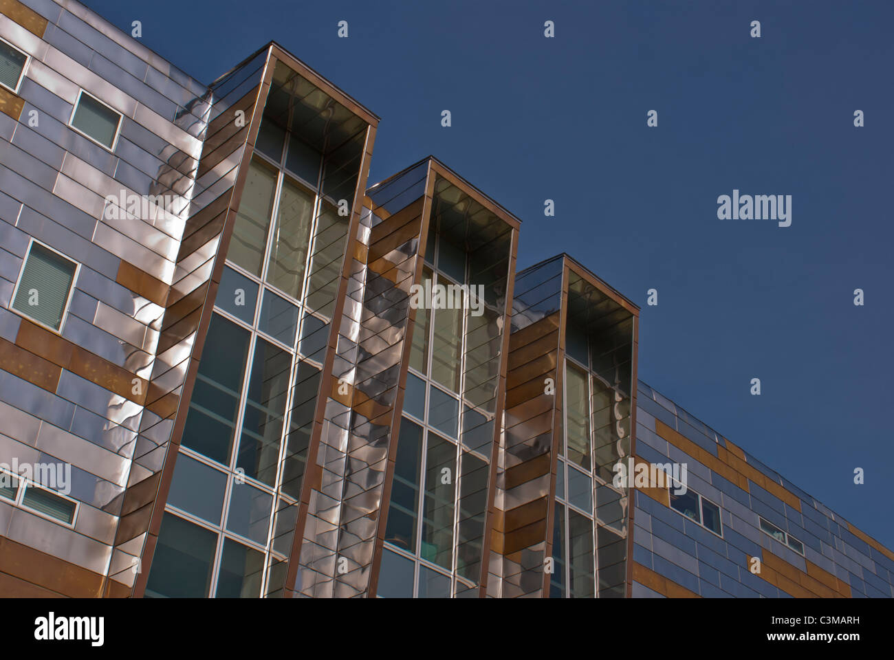 Architectural shot of window detail at Middlesbrough College Stock ...