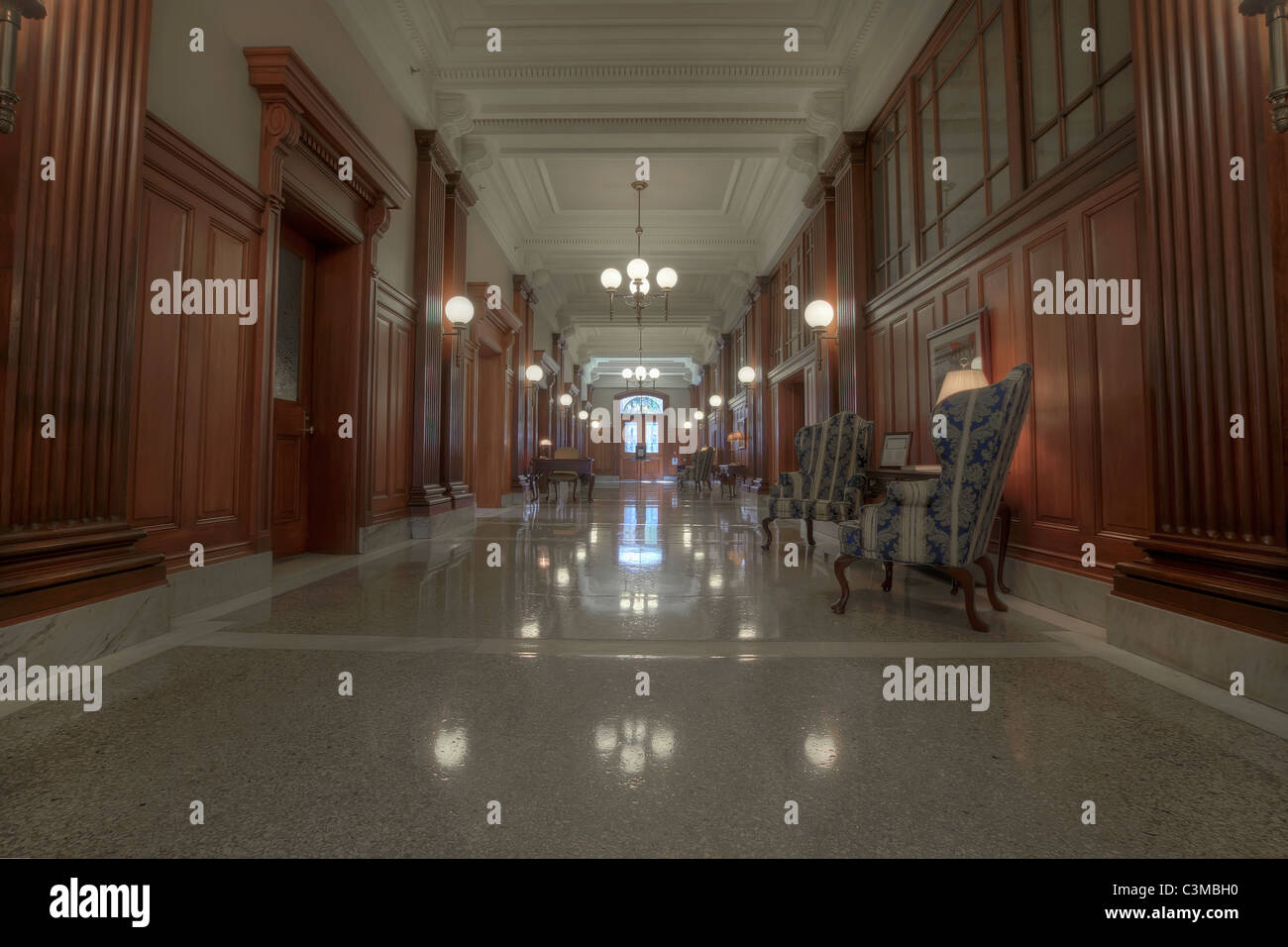 Old Historic Court House Building Hallway Portland Oregon Stock Photo ...