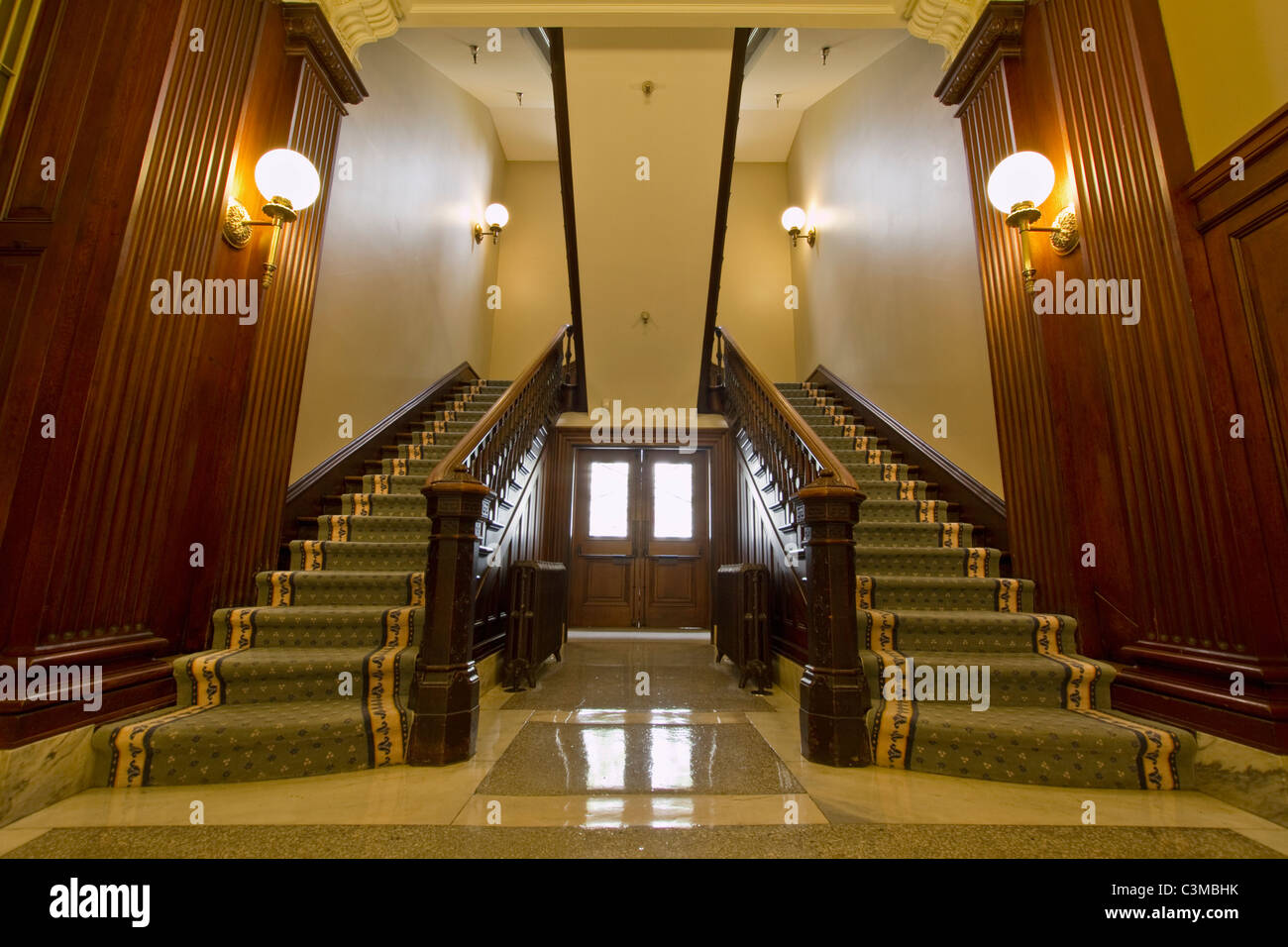 Double stairs hi-res stock photography and images - Alamy